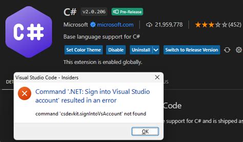 Bug Command Not Found · Issue 21 · Microsoftvscode Dotnettools · Github