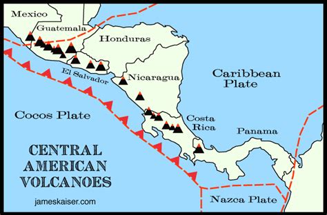 Cocos Plate Volcanoes Caribbean Plate Govrez
