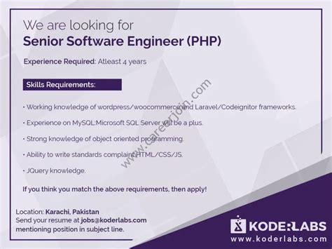 koder labs jobs senior software engineer php