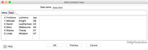 Pentaho Data Integration Pdi Tutorial 3 Data Grid Und Java Script