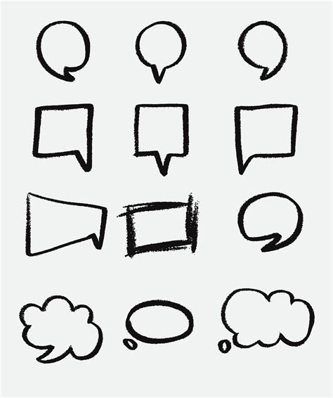 Charcoal Hand Drawn Bubble Text Vector Art At Vecteezy