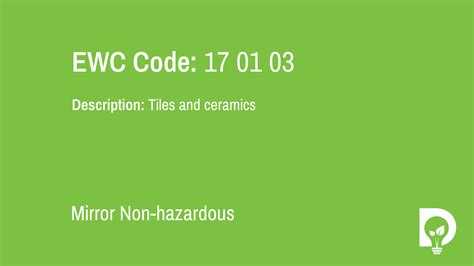 EWC Code Your Dsposal