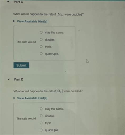 Solved Analyzing A Specific Reaction Consider The Following Chegg Com