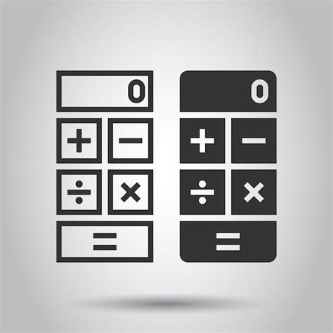 Premium Vector Calculator Icon In Flat Style Calculate Vector Illustration On White Isolated