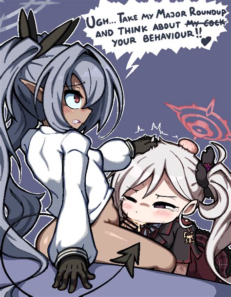 Rule 34 1futa 1girls Aliasing Average Hanzo Bar Censor Blowjob Blue Archive Bottomless