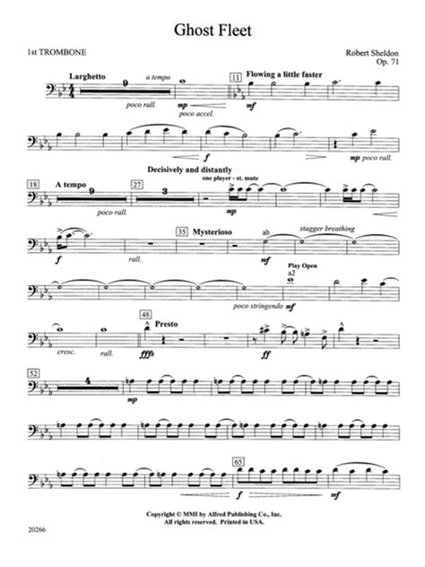 Ghost Fleet 1st Trombone By Robert Sheldon Concert Band Digital Sheet Music Sheet Music Plus