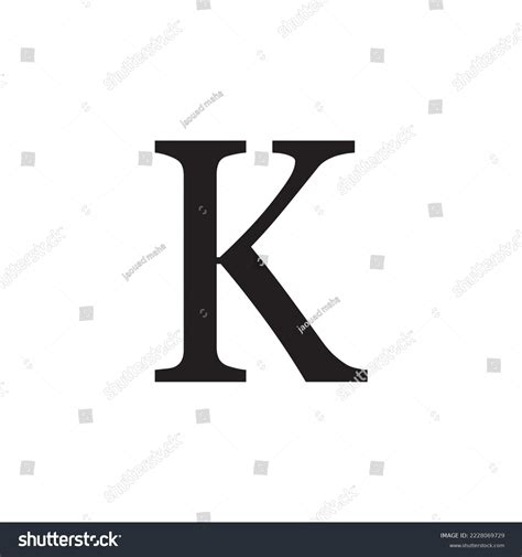 Letter K Isolated On White Background Stock Vector (Royalty Free ...