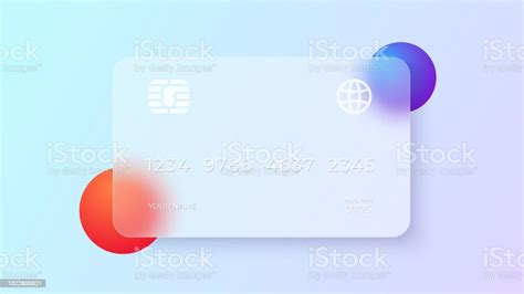 3d 기하학적 모양의 유리 형태 개념 서리가 내린 유리 효과 흐린 그라데이션 벡터 배경의 신용 카드 신용 카드에 대한 스톡 벡터