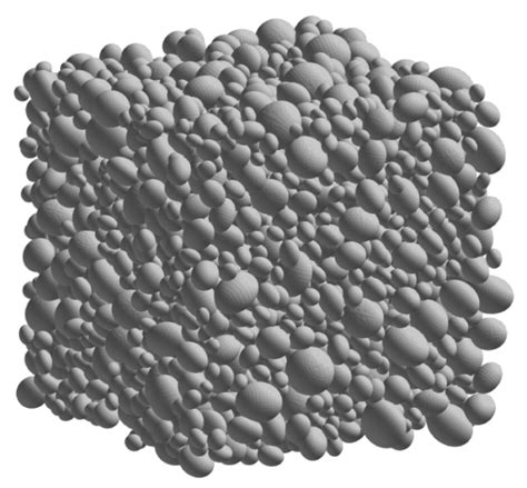 Highly Compacted System Of Ellipsoidal Particles Of Type A Generated