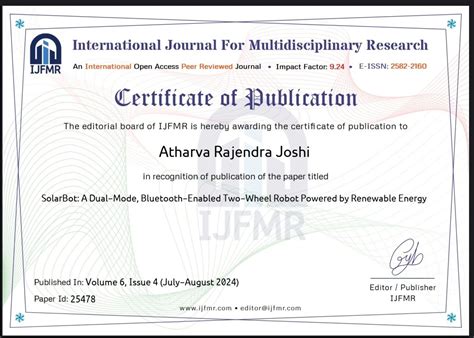 Research Robotics Renewableenergy Solarpower Innovation Iot Atharva Rajendra Joshi