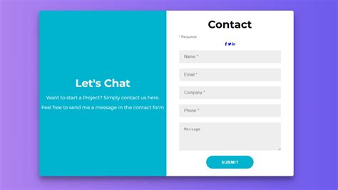 responsive contact us page design using html and css css projects for