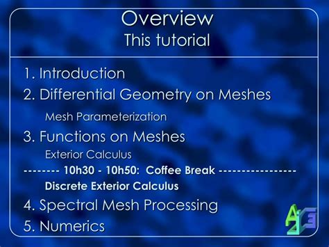 PPT ECCV Tutorial Mesh Processing Discrete Exterior Calculus PowerPoint Presentation ID