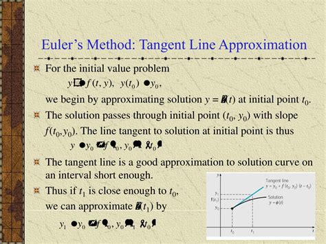 Ppt Euler S Method Numerical Approximations In Differential Equations Powerpoint Presentation