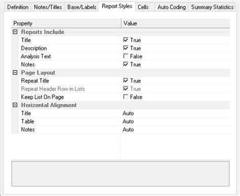 Report Styles Tab Snapsurveys
