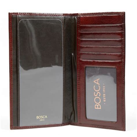 Bosca Mens Old Leather Checkbook Wallet | eBay