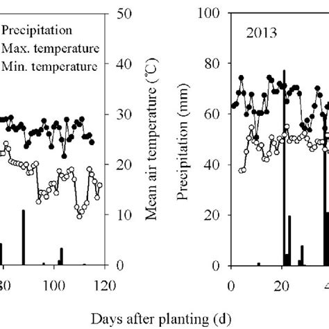 Daily Precipitation And Mean Air Temperature During The Maize Growing