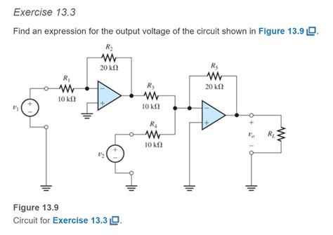 Solved Exercise Find An Expression For The Output Chegg