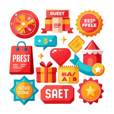 웹 Ui 및 디자인 요소에 대한 다채로운 아이콘이 평평한 스타일로 프리미엄 Ai 생성 벡터