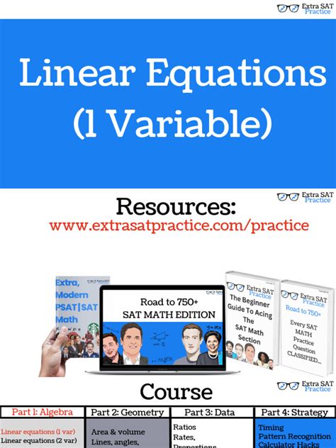11 Linear Equations 1 Variable Pdf