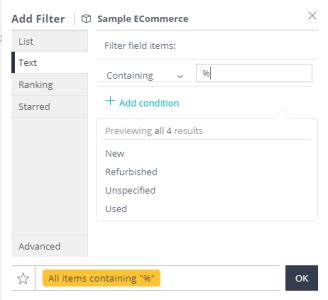 Creating Dashboard Filters