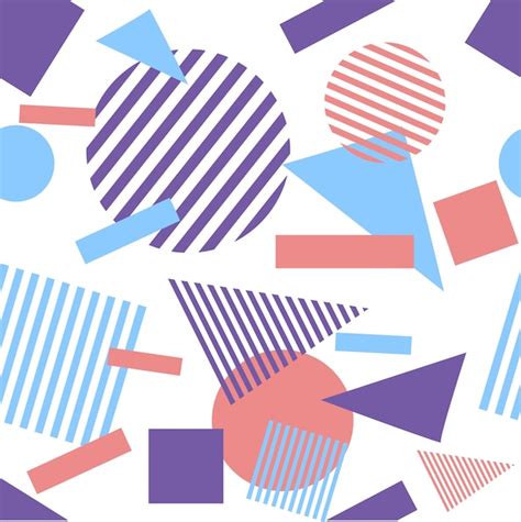Premium Vector Abstract Memphis Seamless Pattern Background
