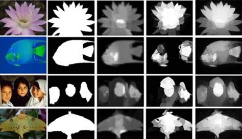 some saliency maps from left to right input image ground truth