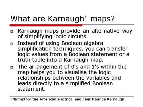 Karnaugh Maps K Maps What Are Karnaugh 1
