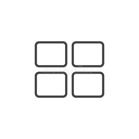 Layout Line Icons Collection Design Structure Format Composition Blueprint Arrangement