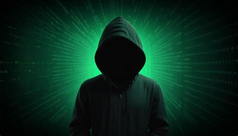 Premium Ai Image Mysterious Hacker In The Dark With Binary Code