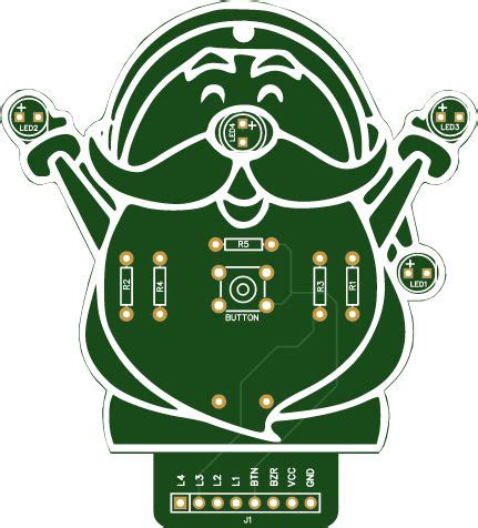 Arduino Santa Claus Module PCB