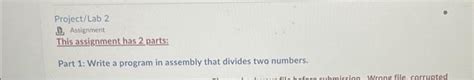 Solved Projectlab 2 B Assignment This Assignment Has 2
