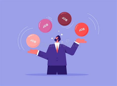 Multitasking Work And Time Management Concept Stock Vector Illustration Of Businessman