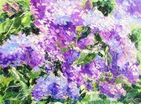 Купити картину «Бузок з квітами олійними фарбами на полотні в стилі експресіонізм Колос Анна