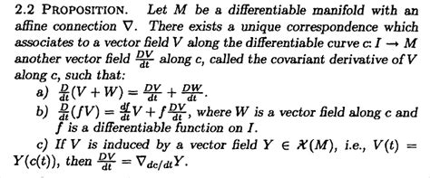 Differential Geometry The Proof Of The Uniqueness Of The Covariant Derivative Mathematics