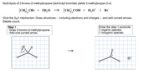 Solved Hydrolysis Of 2 Bromo 2 Methylpropane Tert Butyl