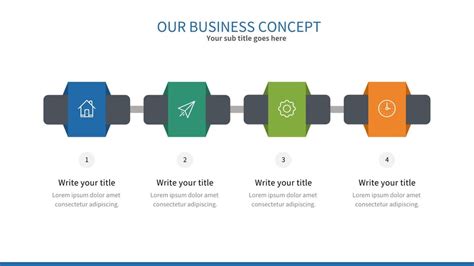 Group Of Four Different Colored Blocks With Icons On Them Google Slide Theme And Powerpoint