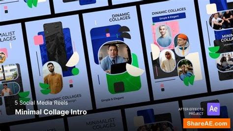 Videohive Social Media Reels Minimal Collage Intro After Effects Project Files Free After