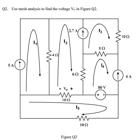 solved q 2 ﻿use mesh analysis to find the voltage vo ﻿in