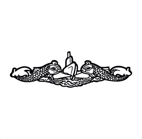 Submarine Warfare Insignia Dxf And Svg Etsy