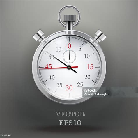 Background With Analog Stopwatch Stock Illustration Download Image Now 2015 Bright Cut Out