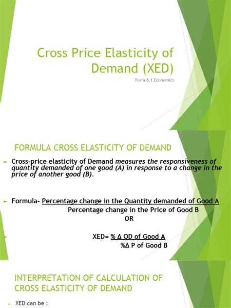 Cross Price Elasticity Of Demand Xed 61 Pdf Demand Elasticity