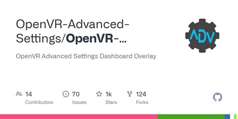 GitHub OpenVR Advanced Settings OpenVR AdvancedSettings OpenVR Advanced Settings Dashboard