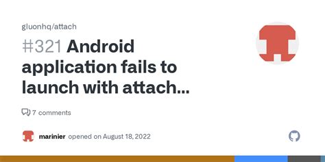 android application fails to launch with attach 4 0 15 · issue 321