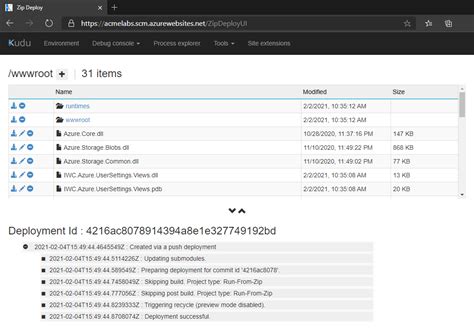 ZIP File Deployment