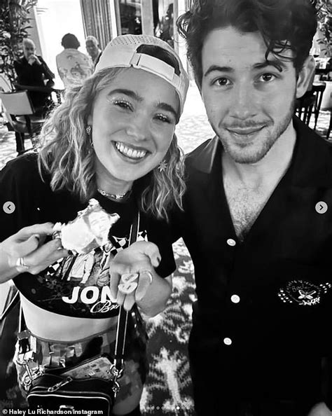 Haley Lu Richardson Is Serenaded By Nick Jonas Daily Mail Online