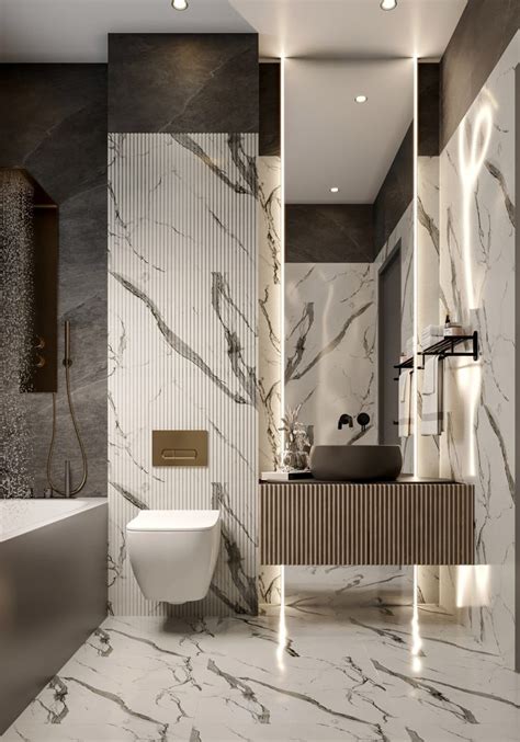 تصميم داخلي حمام ماستر مستقل