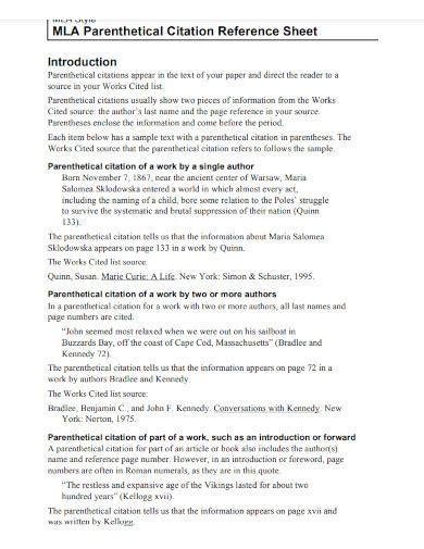 10 Parenthetical Citation Examples To Download