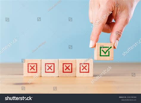 Woman Hand Selects Checkbox Green Checkmark Stock Photo Shutterstock