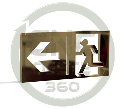 Exit Sign Emergency SVG DXF Vector Ai Psd Dwg Cut File Etsy New Zealand