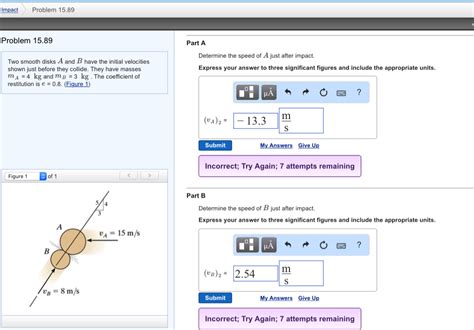 solved two smooth disks a and b have the initial velocities